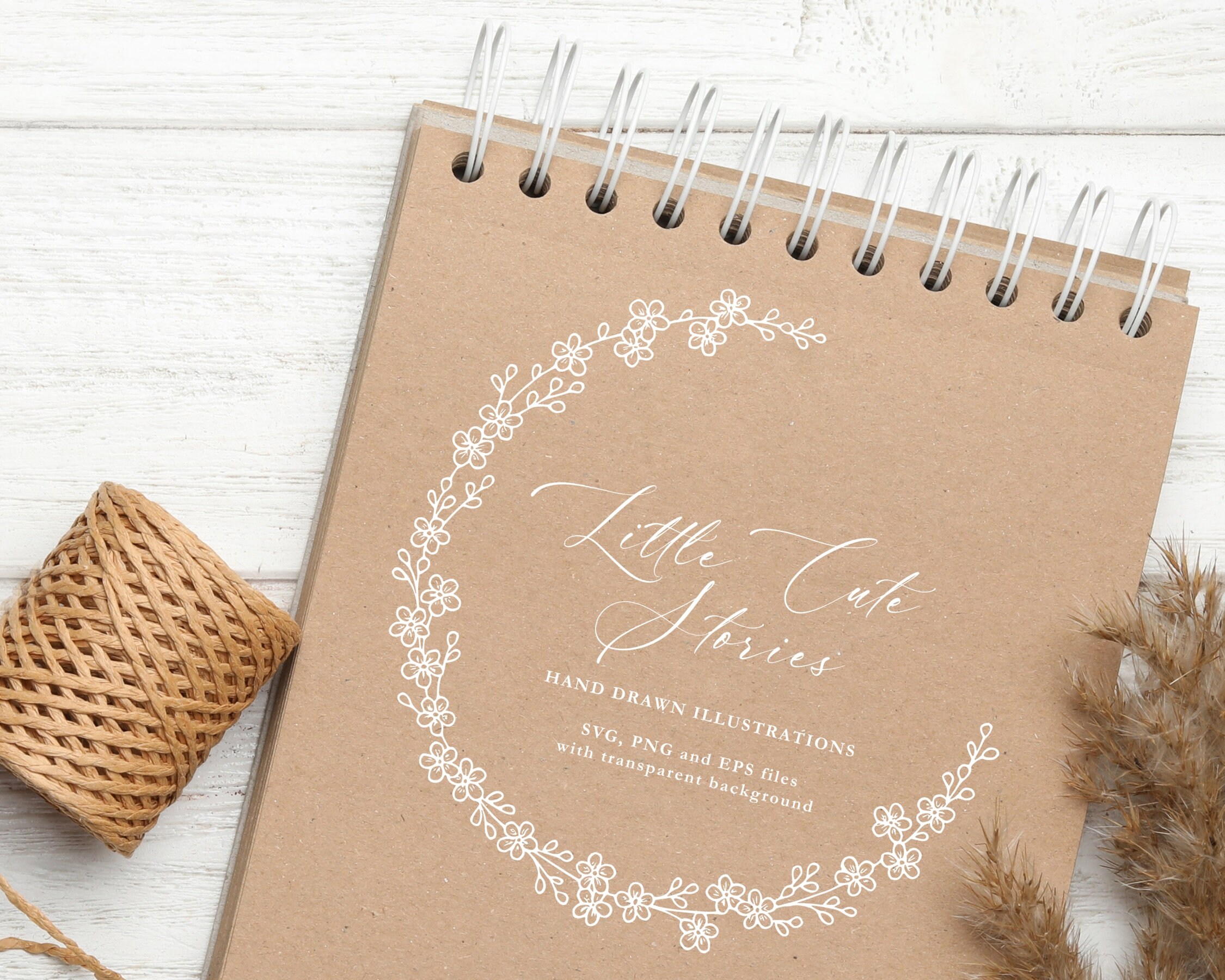 Forget Me Not Wreath SVG, Botanical PNG, Hand Drawn Illustration ...