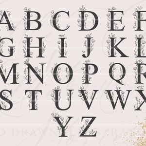 Flowers Frames SVG Bundle, Floral Letters PNG, Floral Numbers SVG ...