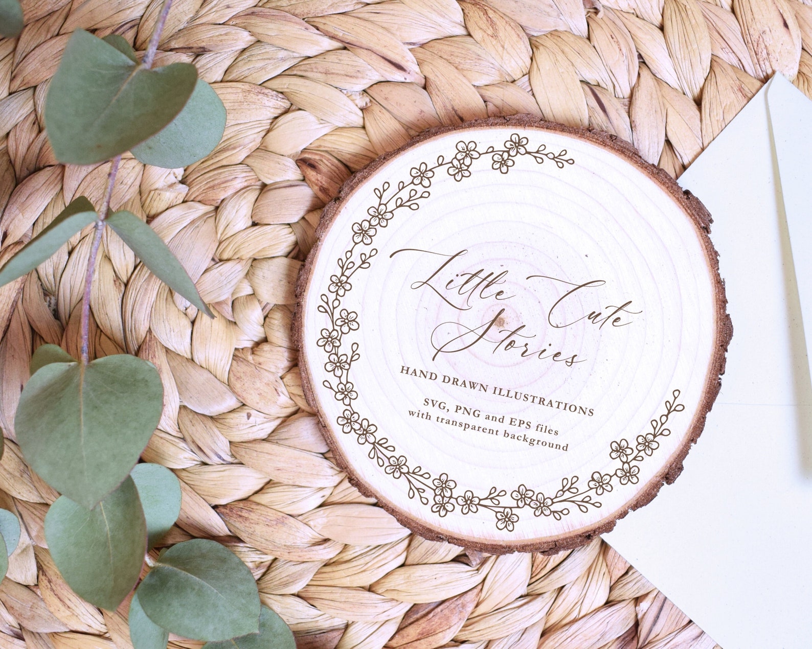 Forget Me Not Wreath SVG, Botanical PNG, Hand Drawn Illustration ...