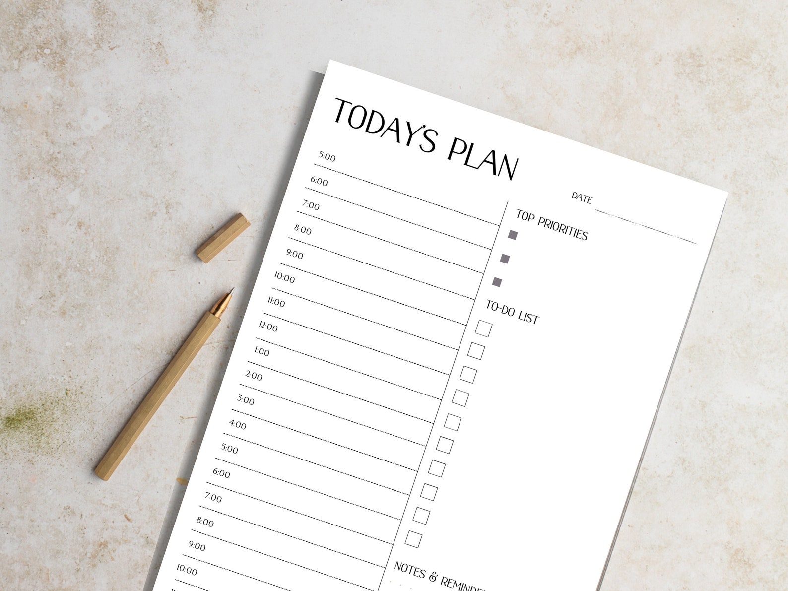 Minimalist Daily Planner: Time Blocking // Organizational Spread ...