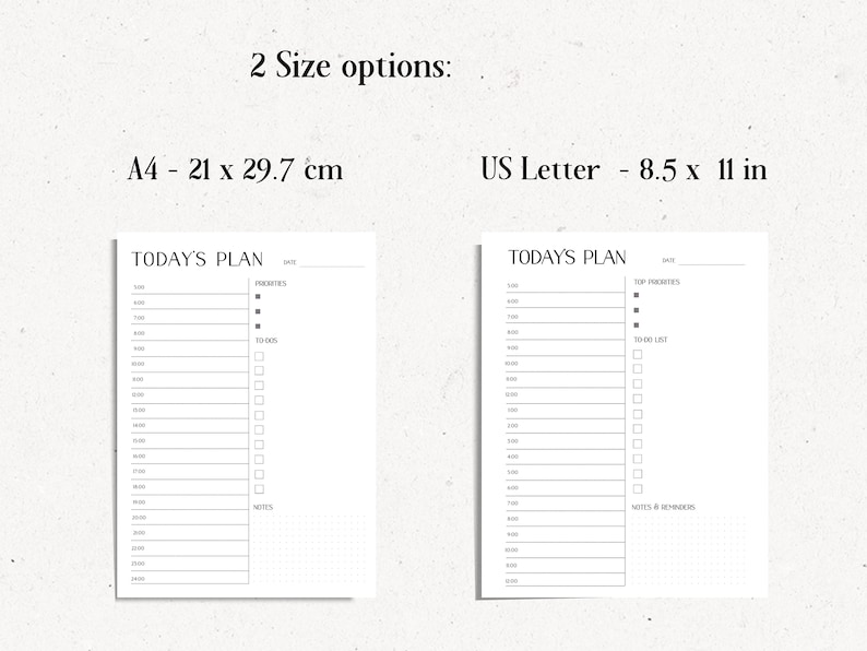 Minimalist Daily Planner: Time Blocking // Organizational Spread ...