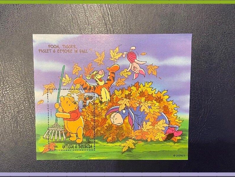 Disney *winnie the Pooh* Souvenir Sheet, Philatelic Miniature Stamp ...