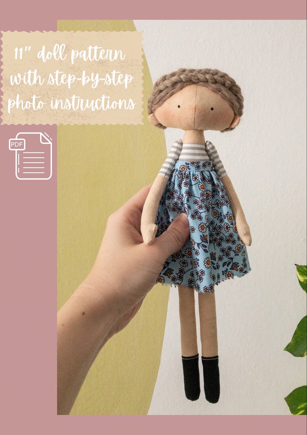 CLASSIC DOLL PDF Sewing Pattern for 11-inch Dolls - Step-by-step Photo ...
