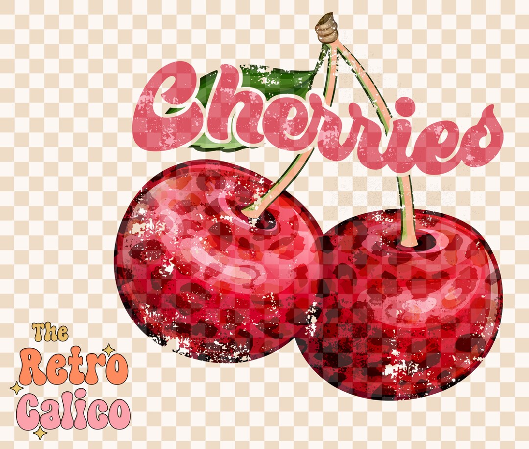 Retro Cherries Png Retro Cherry Png Retro 80s Style Png - Etsy