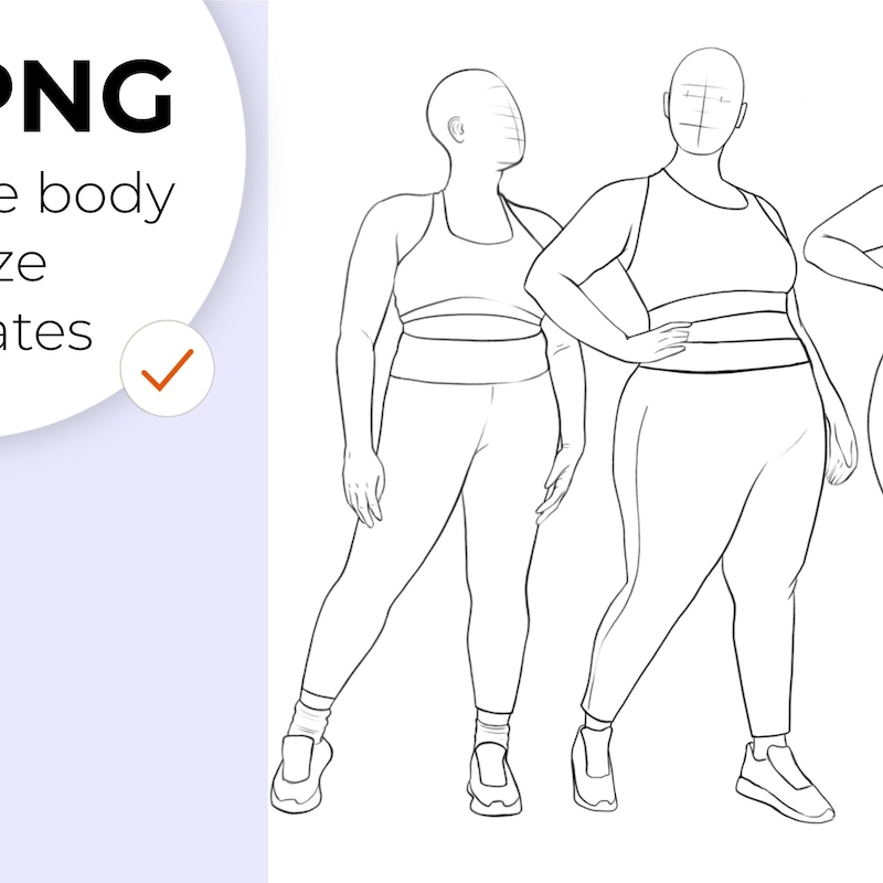 Plus Size Body Drawing - Etsy
