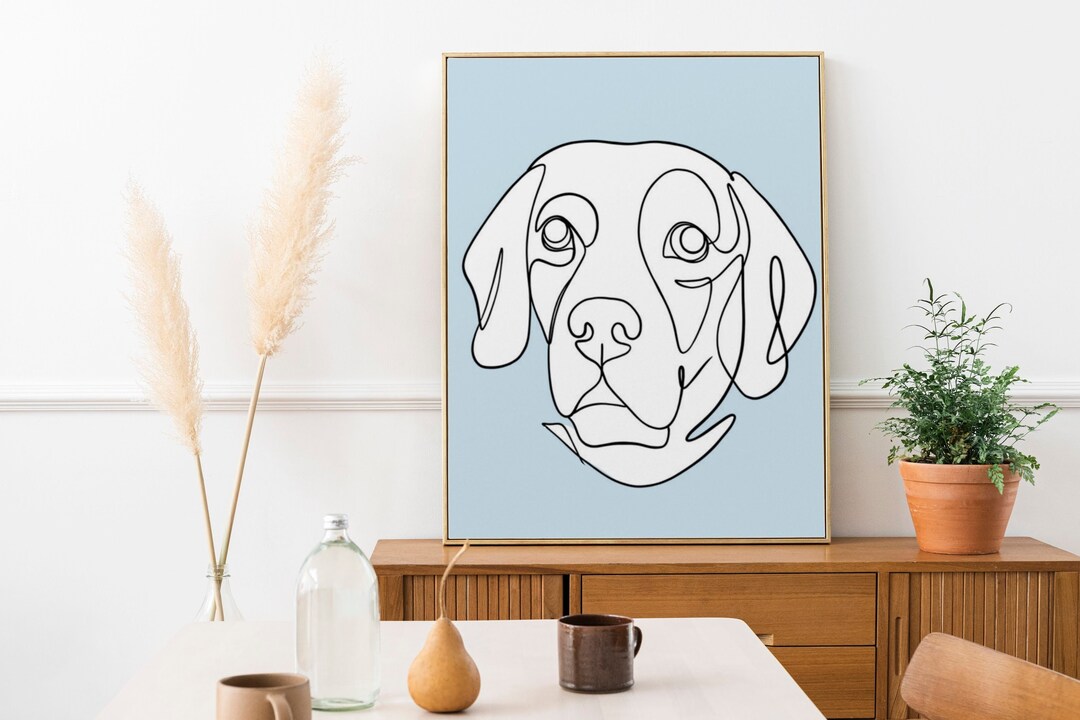 Custom Pet Portrait | Digital Line Drawing of Your Own Pet | Dog ...