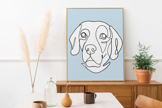 Custom Pet Portrait Digital Line Drawing of Your Own Pet - Etsy