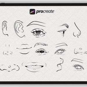 Face Stamp Brushes Procreate, African Women, Black Female Face for ...