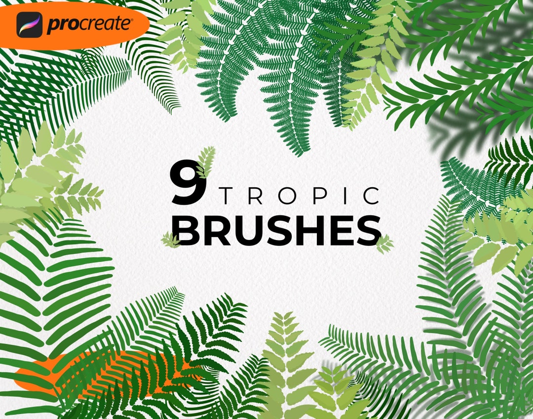 Tropical Leaves Procreate | Procreate Jungle Leaves Brush Set ...