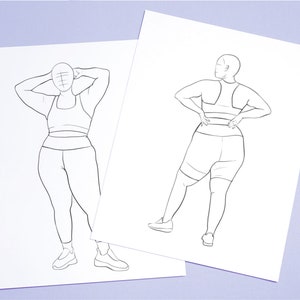 Size Plus Figure Templates, Fashion Body Template, Drawing Template for ...