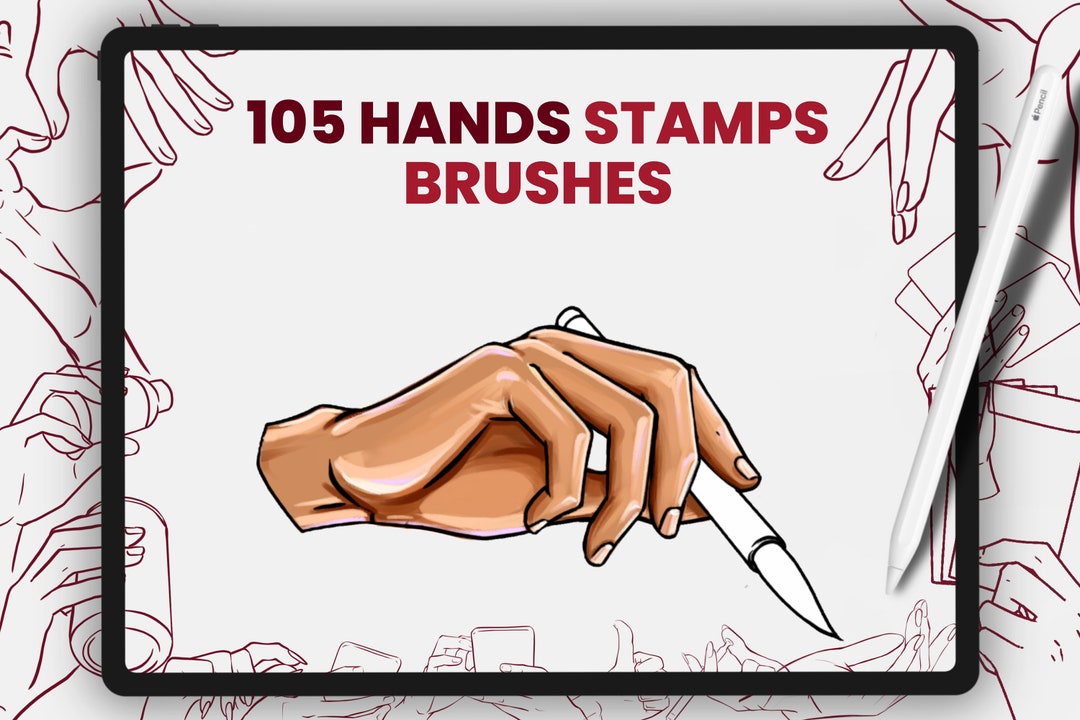 Realistic Hands Stamp Brushes Brushes Procreate Hands - Etsy