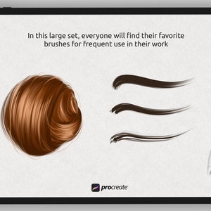 Procreate Hair Brushes. Hair Procreate Brush. Procreate Hair, Eyelashes ...