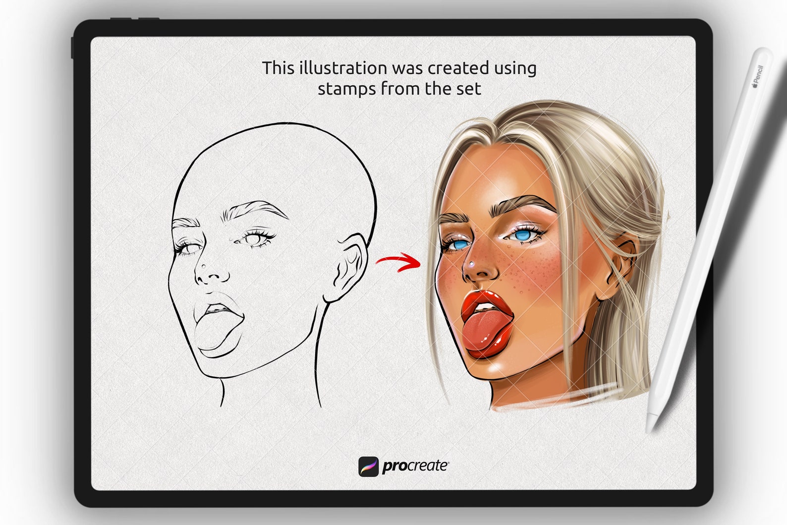 Procreate Portrait Brushes Procreate Face Stamp Brushes - Etsy