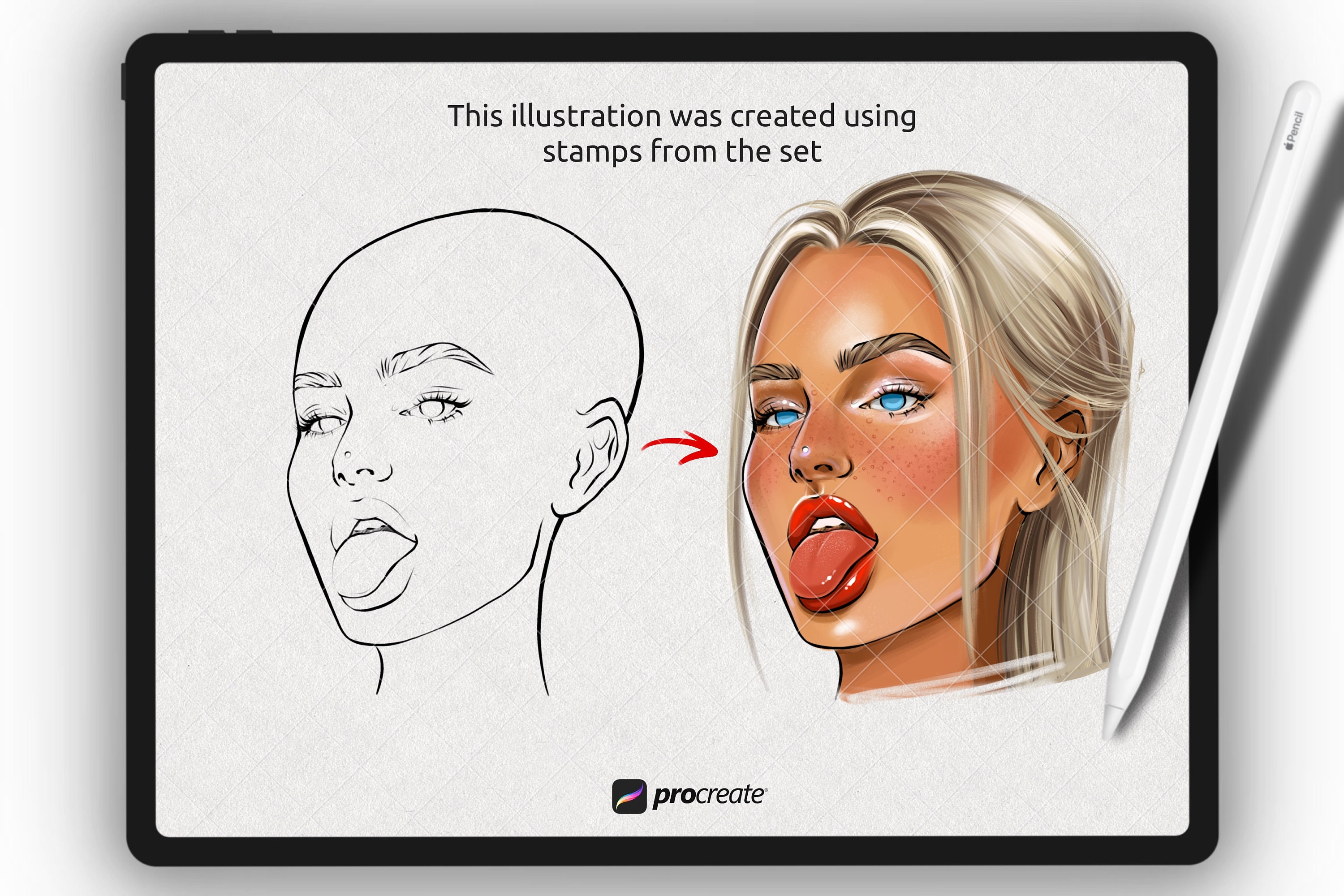 Procreate Portrait Brushes Procreate Face Stamp Brushes - Etsy