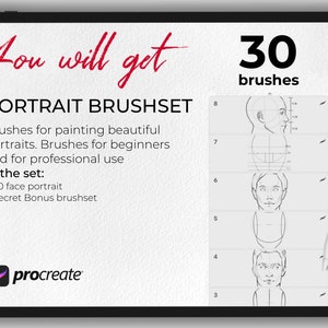 Procreate Portrait Guide Stamps | Procreate Portrait Brushes ...