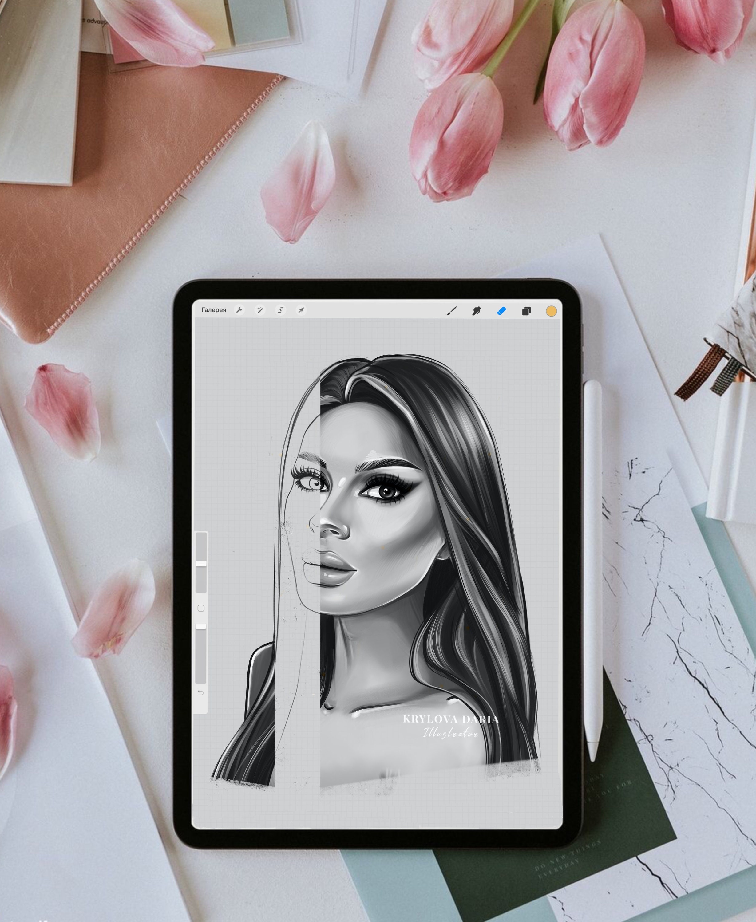 coloring page for drawing practice in procreate photoshop and paper ...