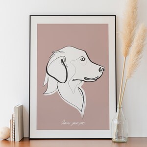 Custom Pet Portrait | Digital Line Drawing of Your Own Pet | Dog ...