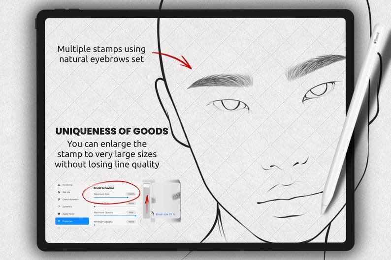 Asian Women Face Stamps Procreate Face Stamp Face Brushes - Etsy