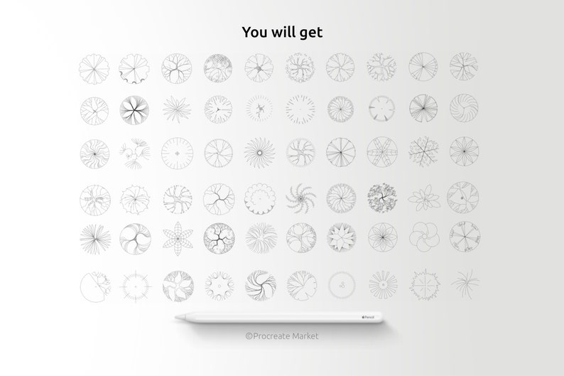 250 Procreate Tree Brushes, Tree Stamp Set, Procreate Brush Pack ...