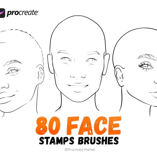 Procreate Portrait Brushes Procreate Face Stamp Brushes - Etsy