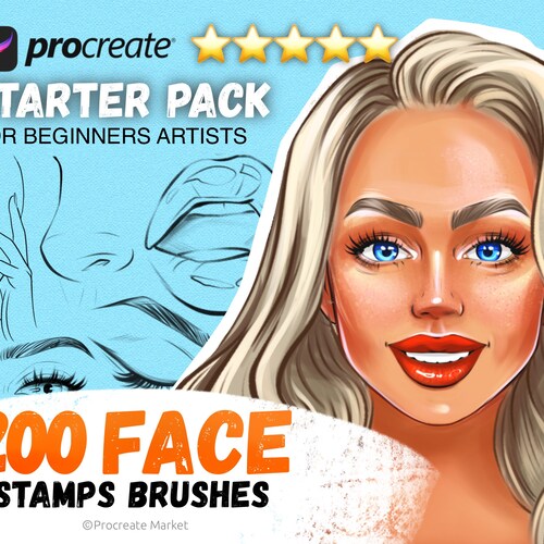 Procreate Portrait Brushes Procreate Face Stamp Brushes - Etsy