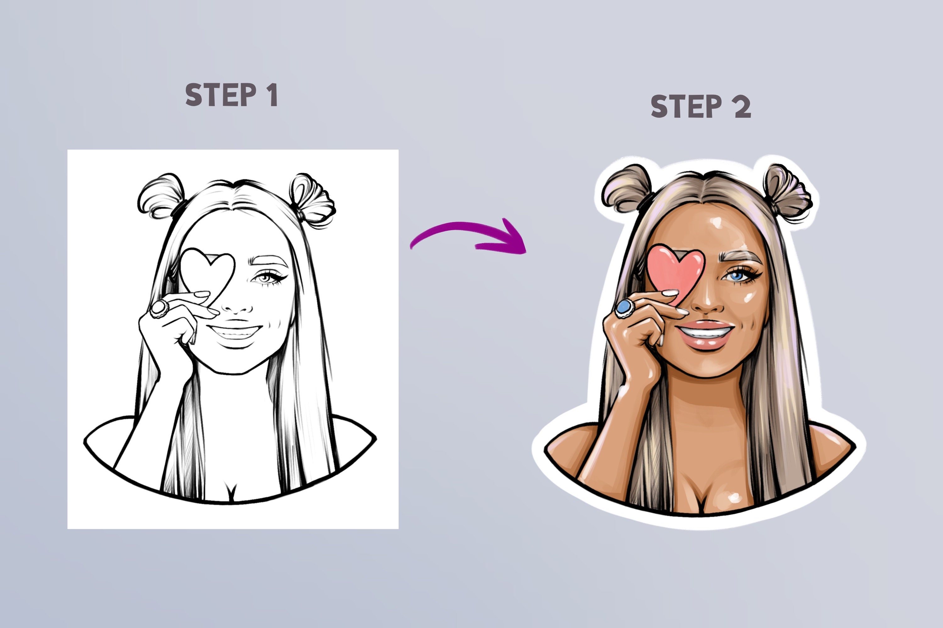 Custom Portrait, Cartoon Portrait, Custom Illustration, Portrait From ...