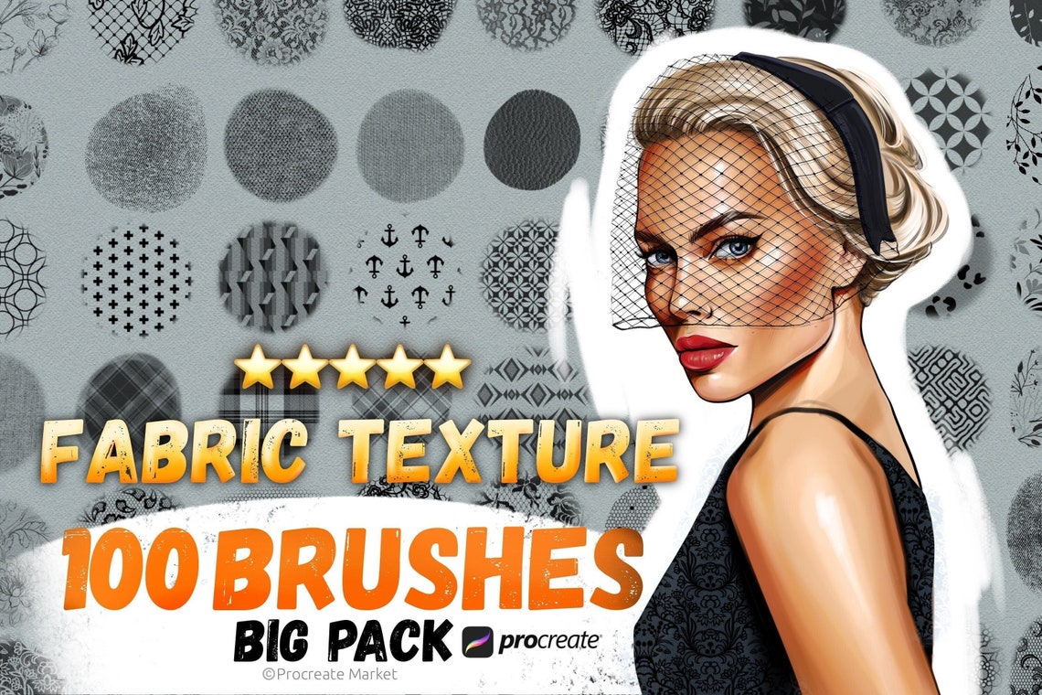 Procreate Lace Texture Brushes. Procreate Fabric. Procreate Lace Brush ...