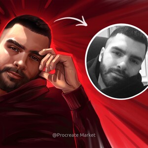 Personalized Portrait, Custom Portrait, Male Portrait, Cartoon Portrait ...