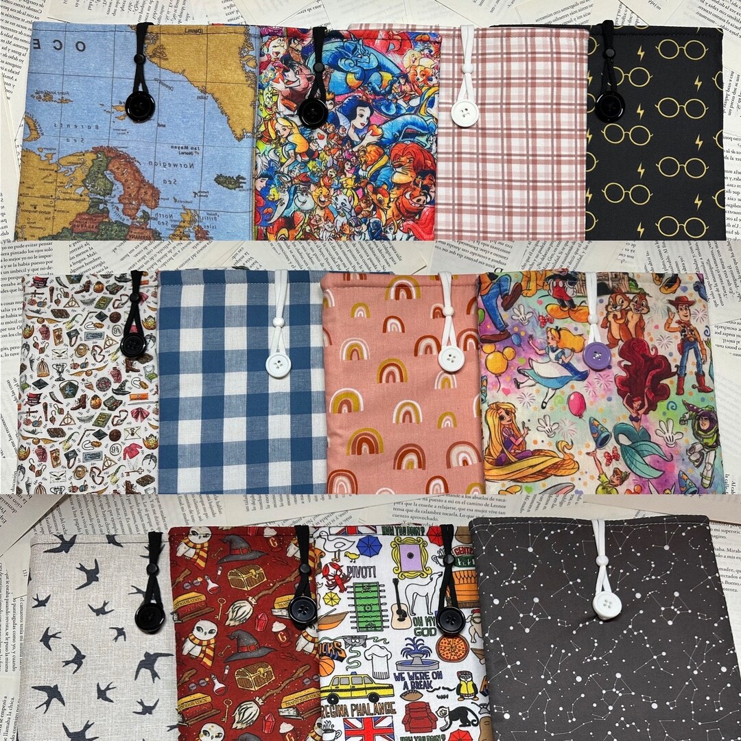 Funda libro // Fundas libros // Book cover // Funda libro de tela ...