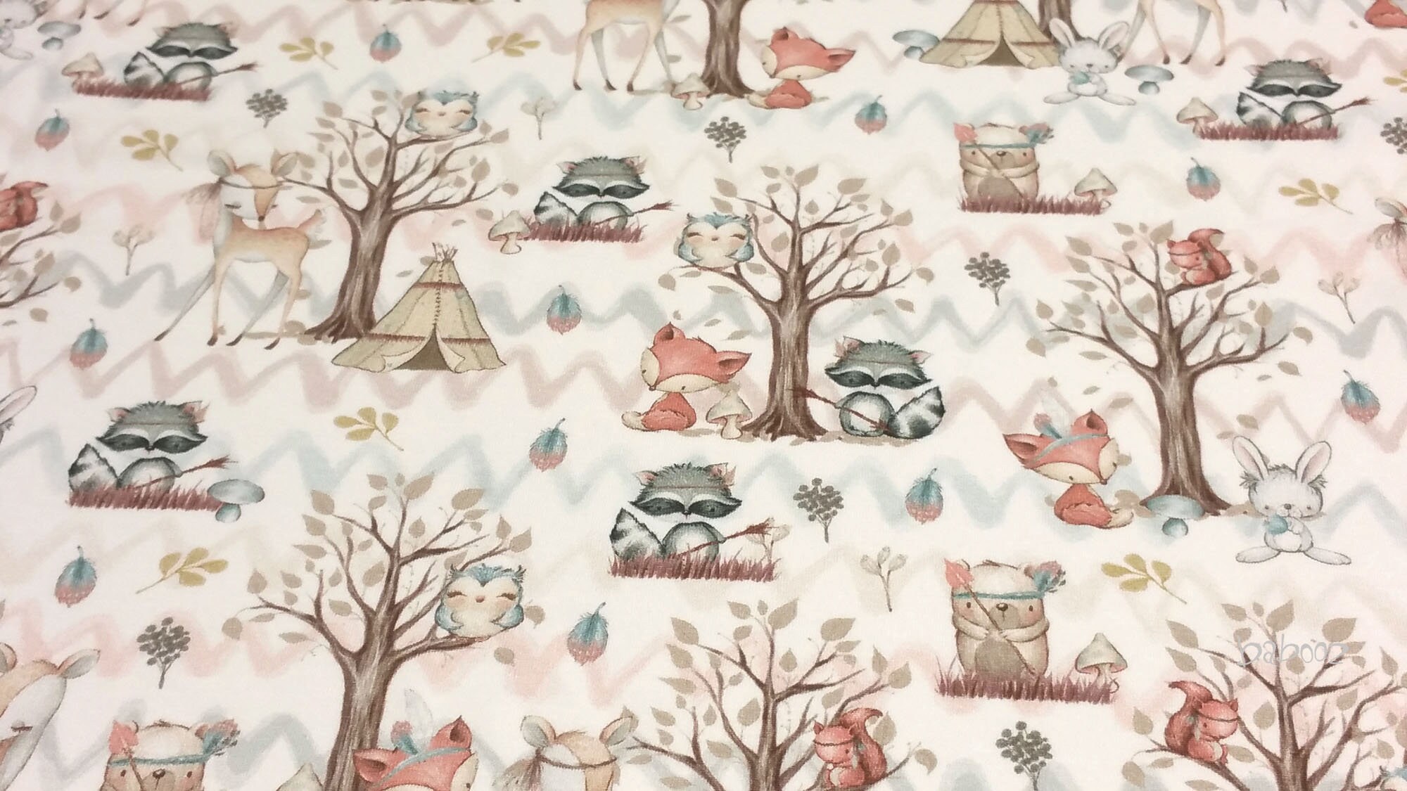 Fabric Cotton Forest Animals Fabric for Children - Etsy Sweden