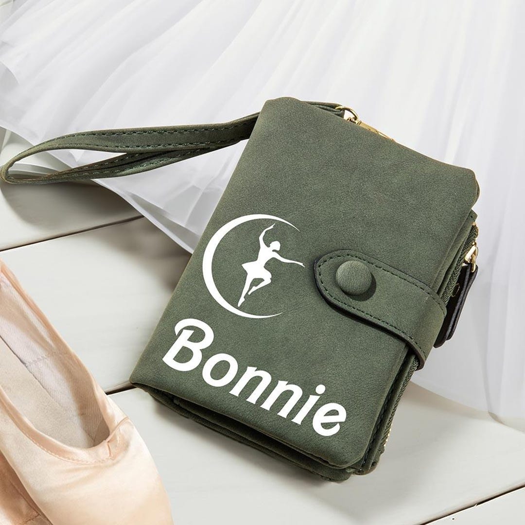 Custom Name Ballet Wallet | Faux Leather Trifold Purse - Etsy