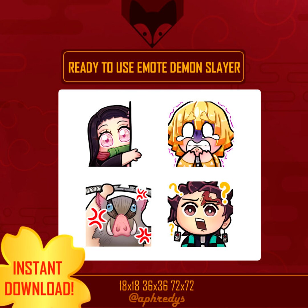 Demon Slayer Emoticons Twitch Youtube Discord Cute Emote Nezuko Tenjiro ...