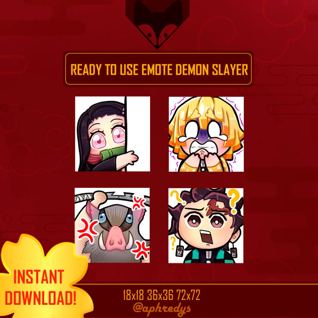 Demon Slayer Emoticons Twitch Youtube Discord Cute Emote Nezuko Tenjiro ...