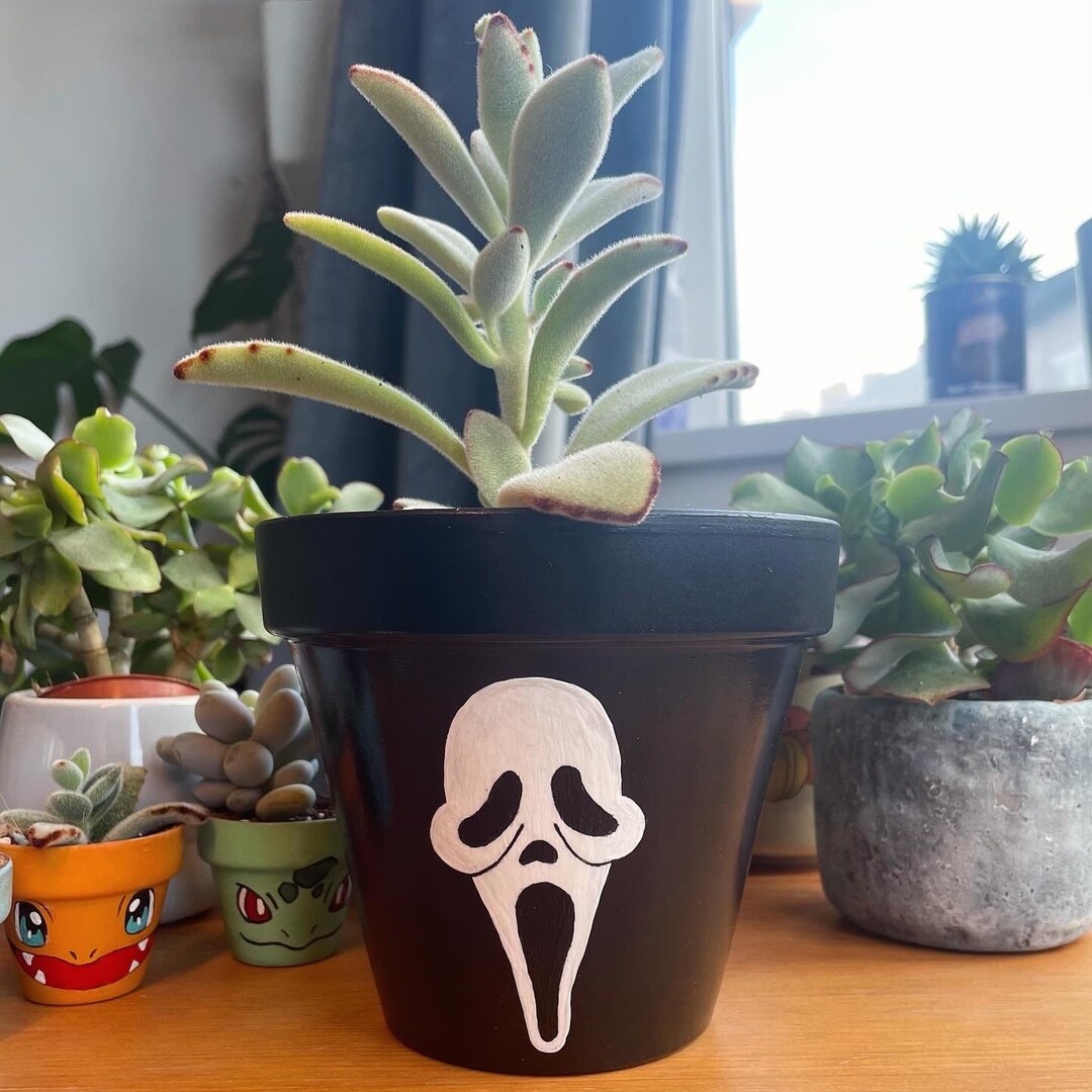 Scream Mask Plant Pot, Horror Movie, Spooky Gifts, Horror Fans - Etsy
