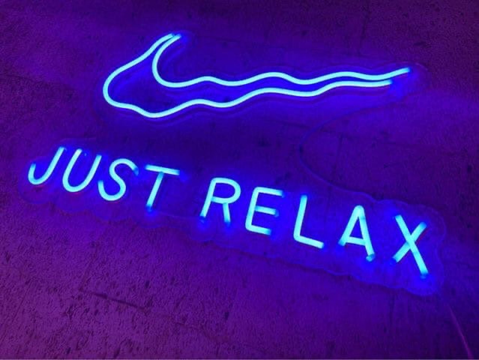 Just relax neon signCustom neon sign for house room or store | Etsy