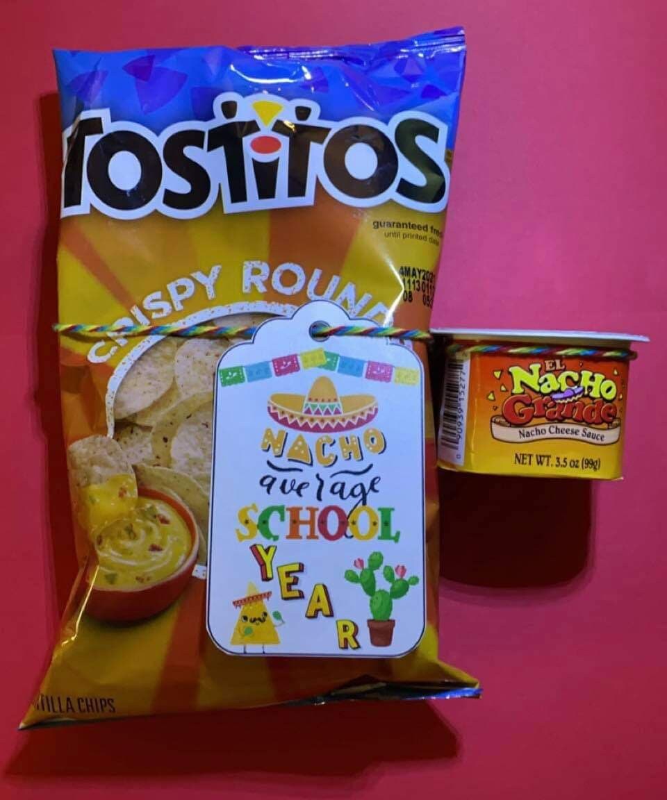 Printable Gift Tag for Teacher Appreciation,nacho Average School Tags ...