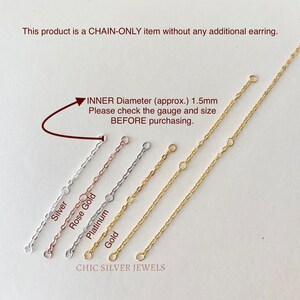 Sterling Silver Chain, Double Triple Piercing Linker Extension Extender ...