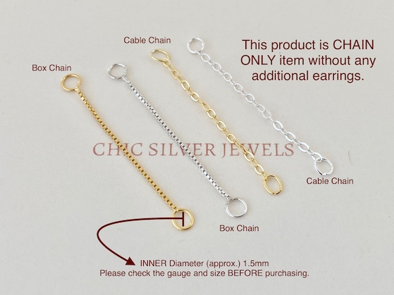 Sterling Silver Linking Chain Double Piercing Nose Nostril - Etsy