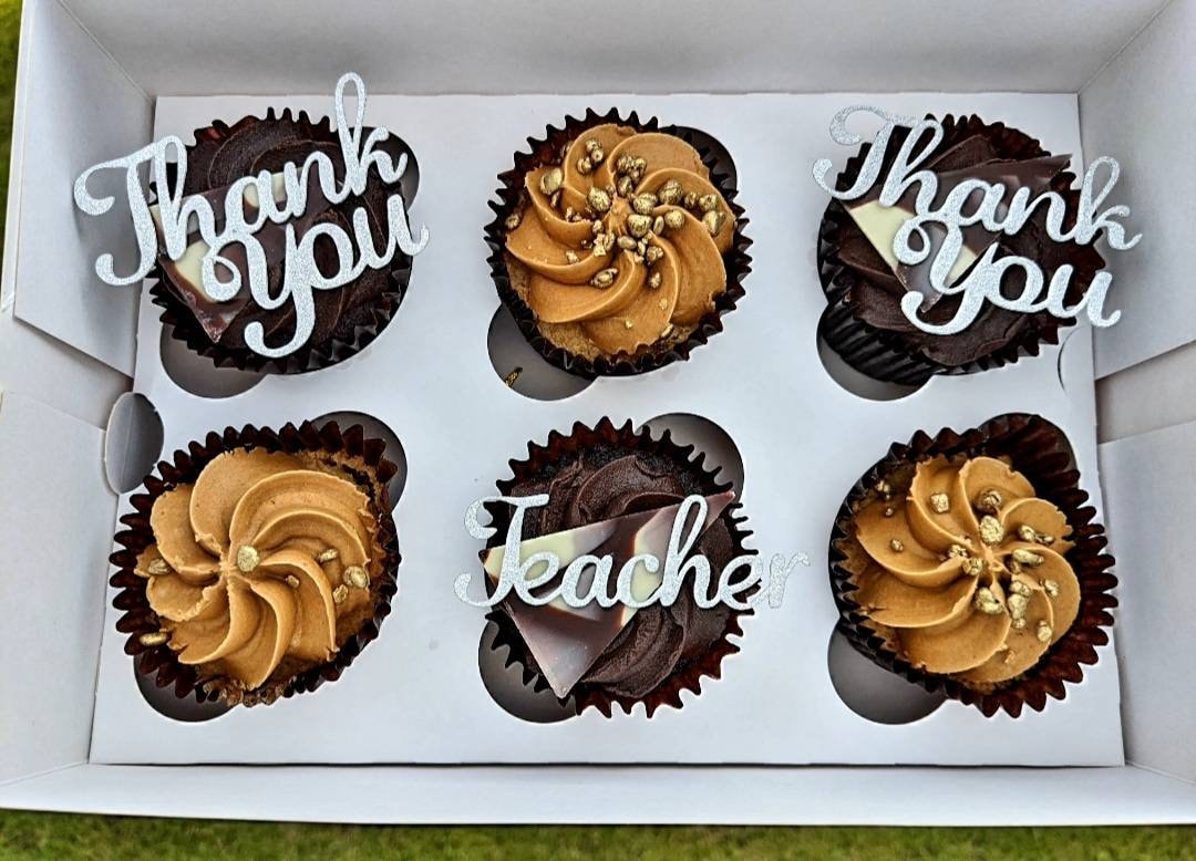 Thank You Teacher Cupcake Toppers - Etsy