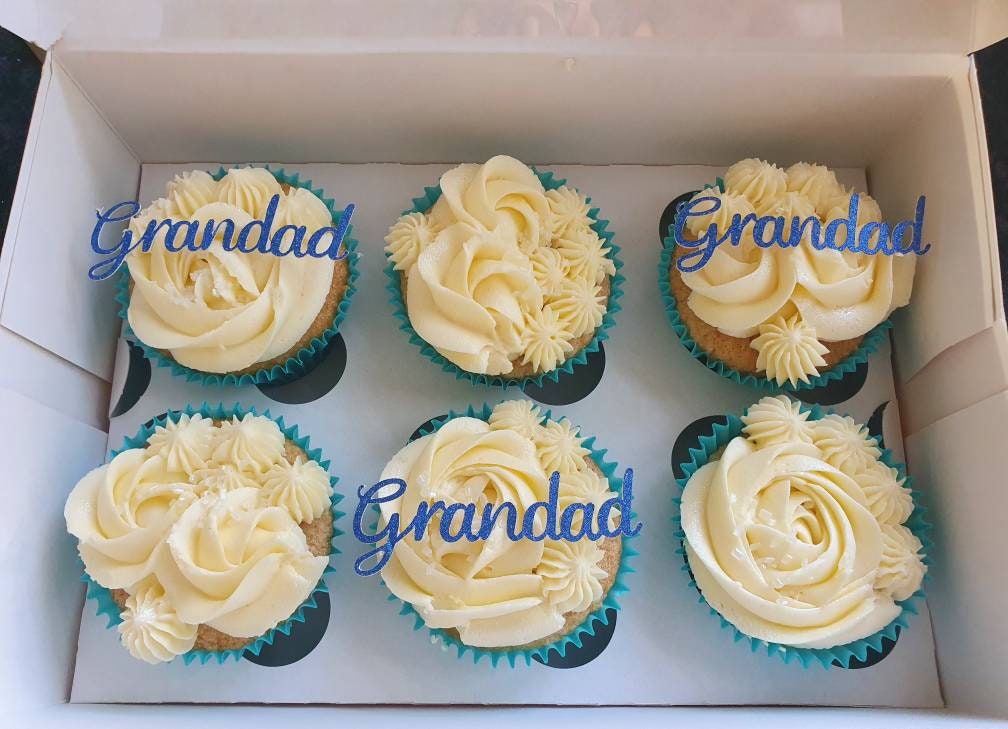 Grandad Cupcake Toppers - Etsy