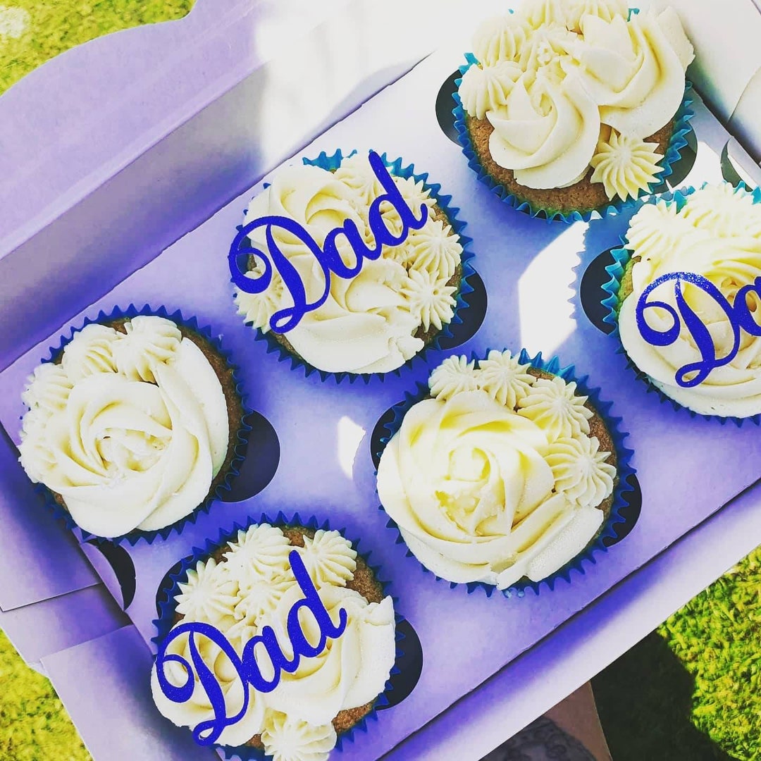 Dad Cupcake Toppers Fathers Day - Etsy