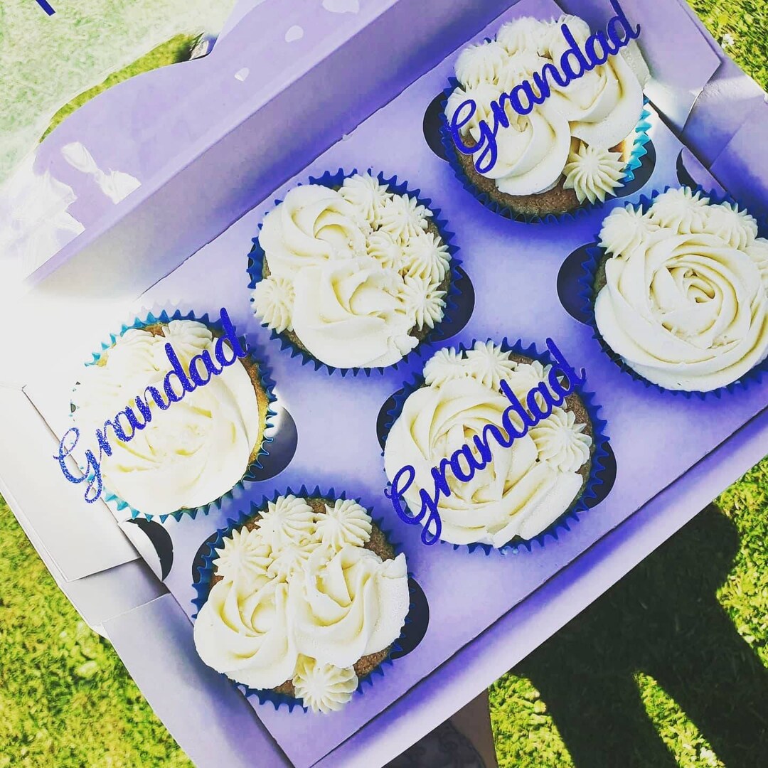 Grandad Cupcake Toppers - Etsy