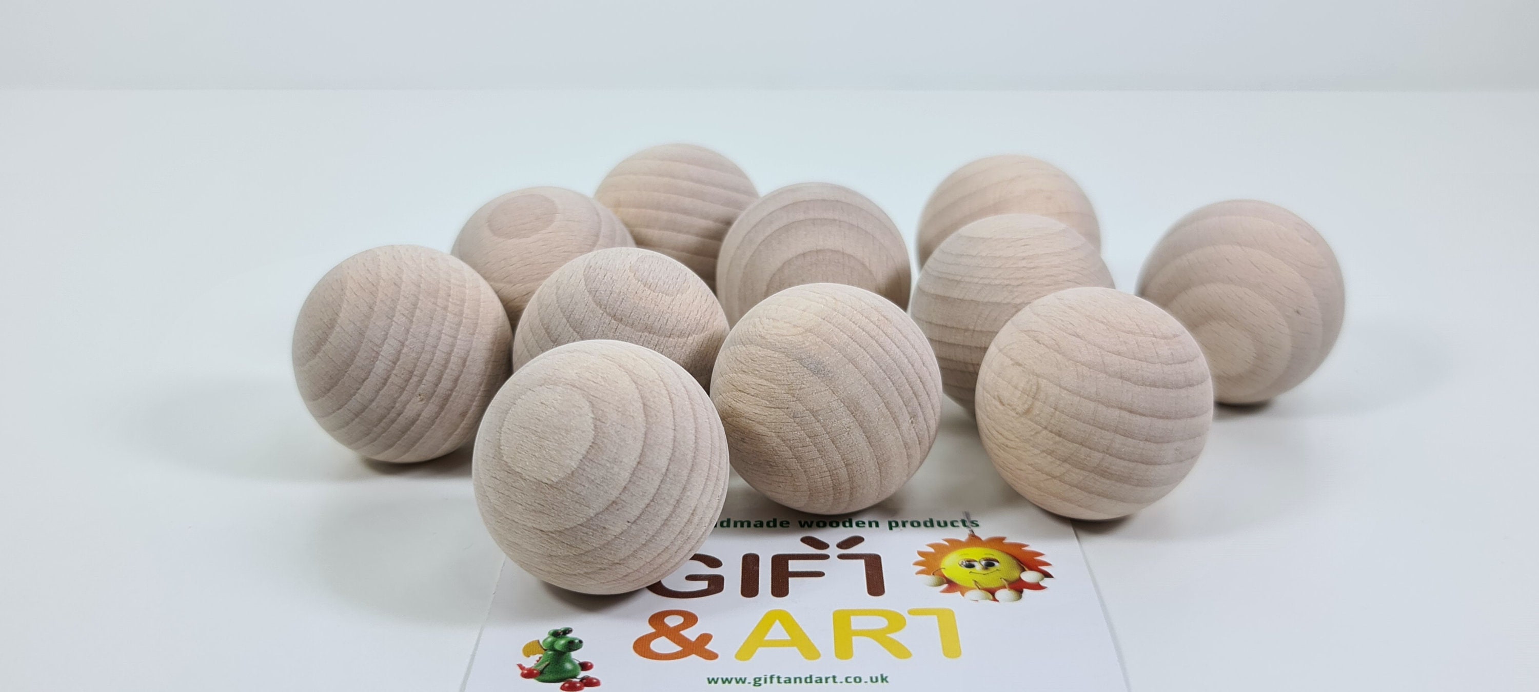 Natural Round Wooden Craft Balls Beads WITH NO HOLE 10,12,16,20,25,30 ...