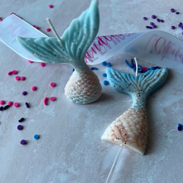 Mermaid Tail Cake Topper - Etsy