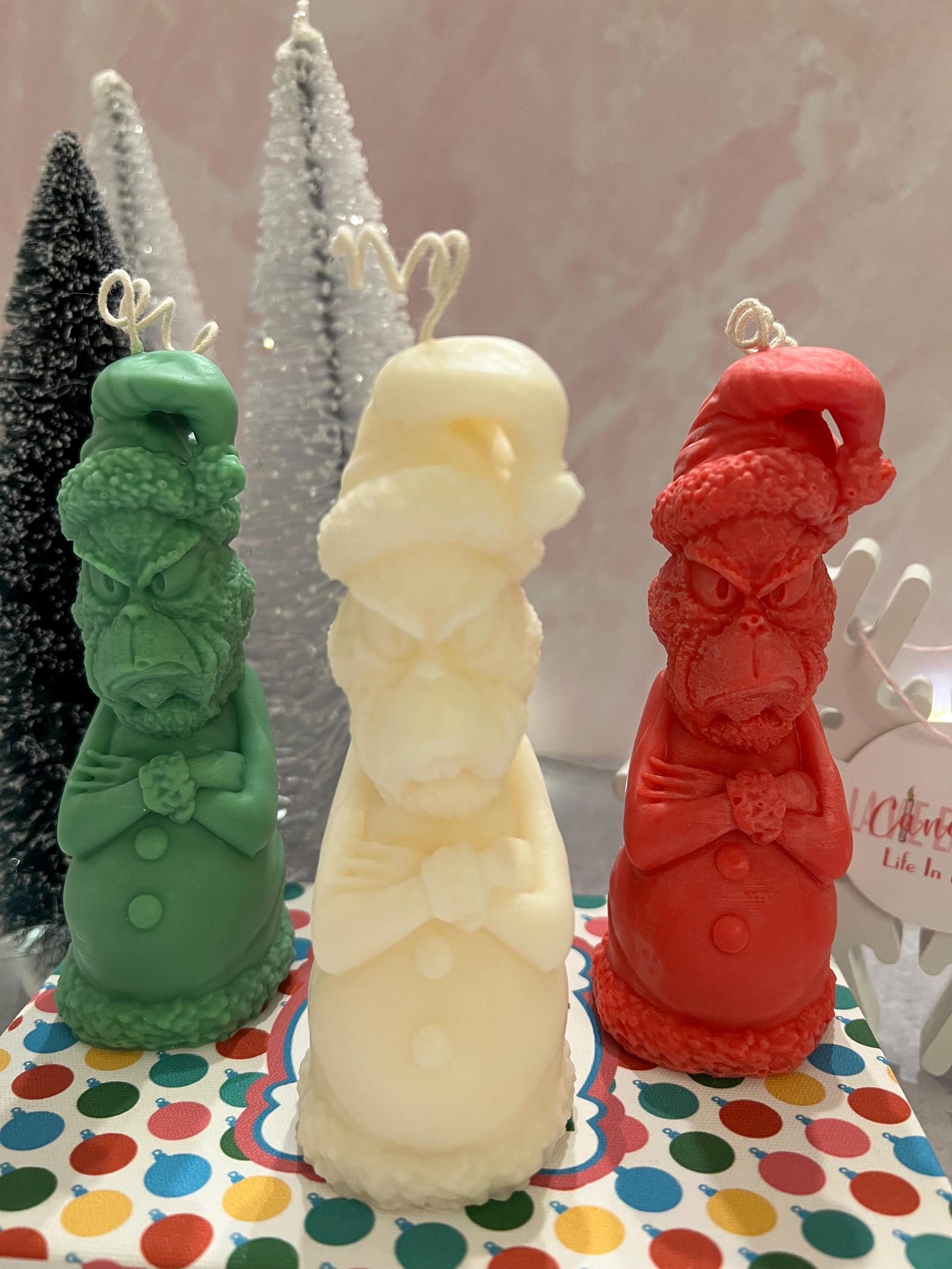 Christmas Candle, Grinch Candle, Candle Decor, Christmas Gift ...