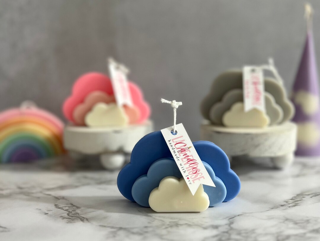 Cloud Candles, Stacking Clouds Candle, Cloud Shaped Candles, Room Decor, Natural Wax, Aesthetic ...
