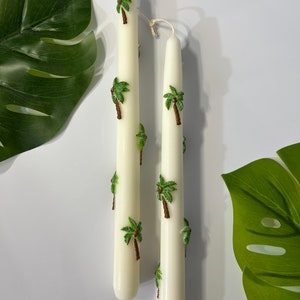 Palm Tree Taper Candles, Unique Palm Tree Shaped Tapers , Pair of ...
