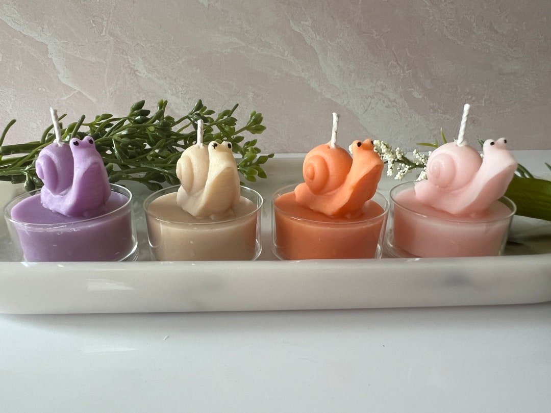 Snail Tea Light Set, Snail Tea Lights, Snail Shaped, Spring Tea Lights ...