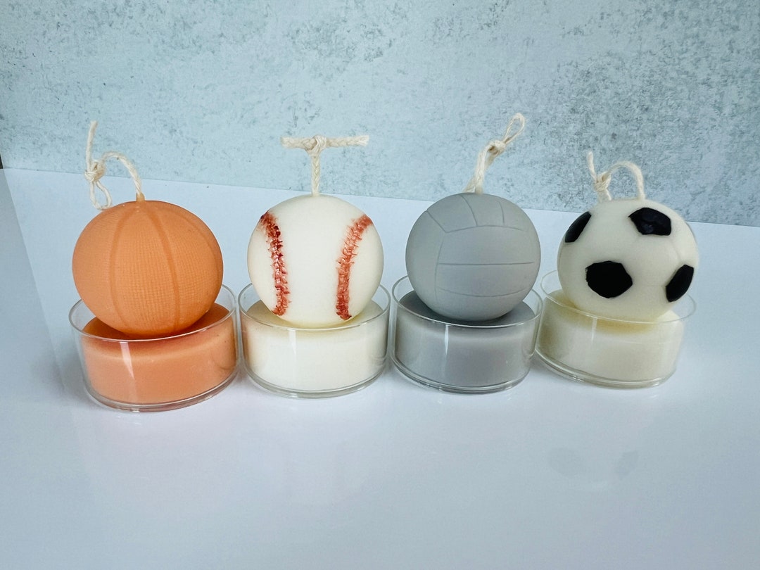 Sports Ball Tea Light Set: Handmade Soy Wax Candles - Etsy