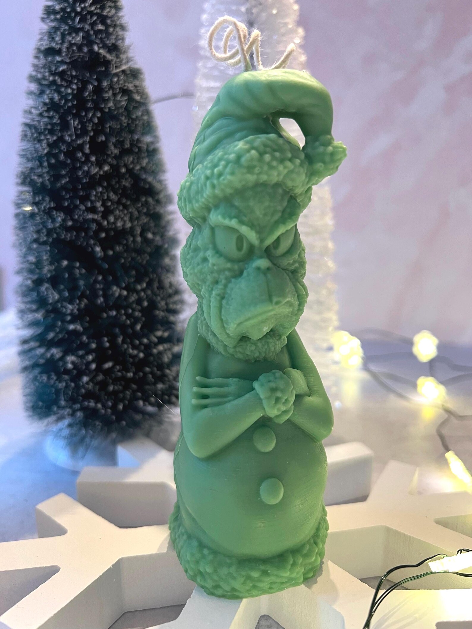 Christmas Candle, Grinch Candle, Candle Decor, Christmas Gift ...